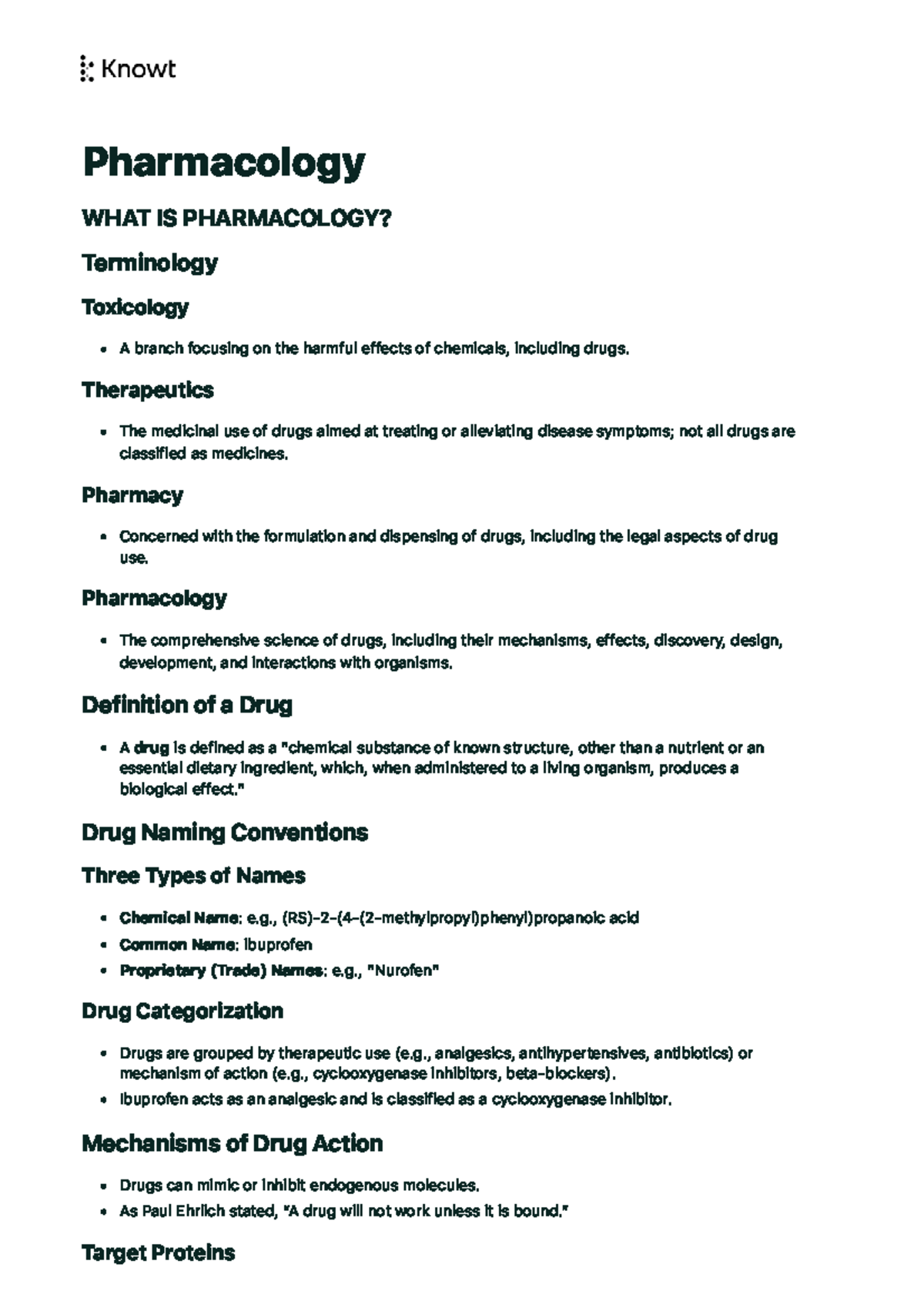 Pharmacology Notes: Understanding Drug Mechanisms, Actions, and Effects ...