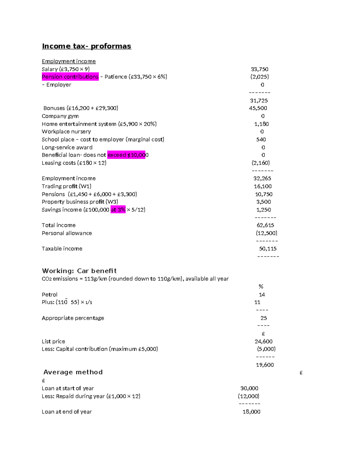 Income Tax Overview: Employment Income & Benefits Analysis - Studocu