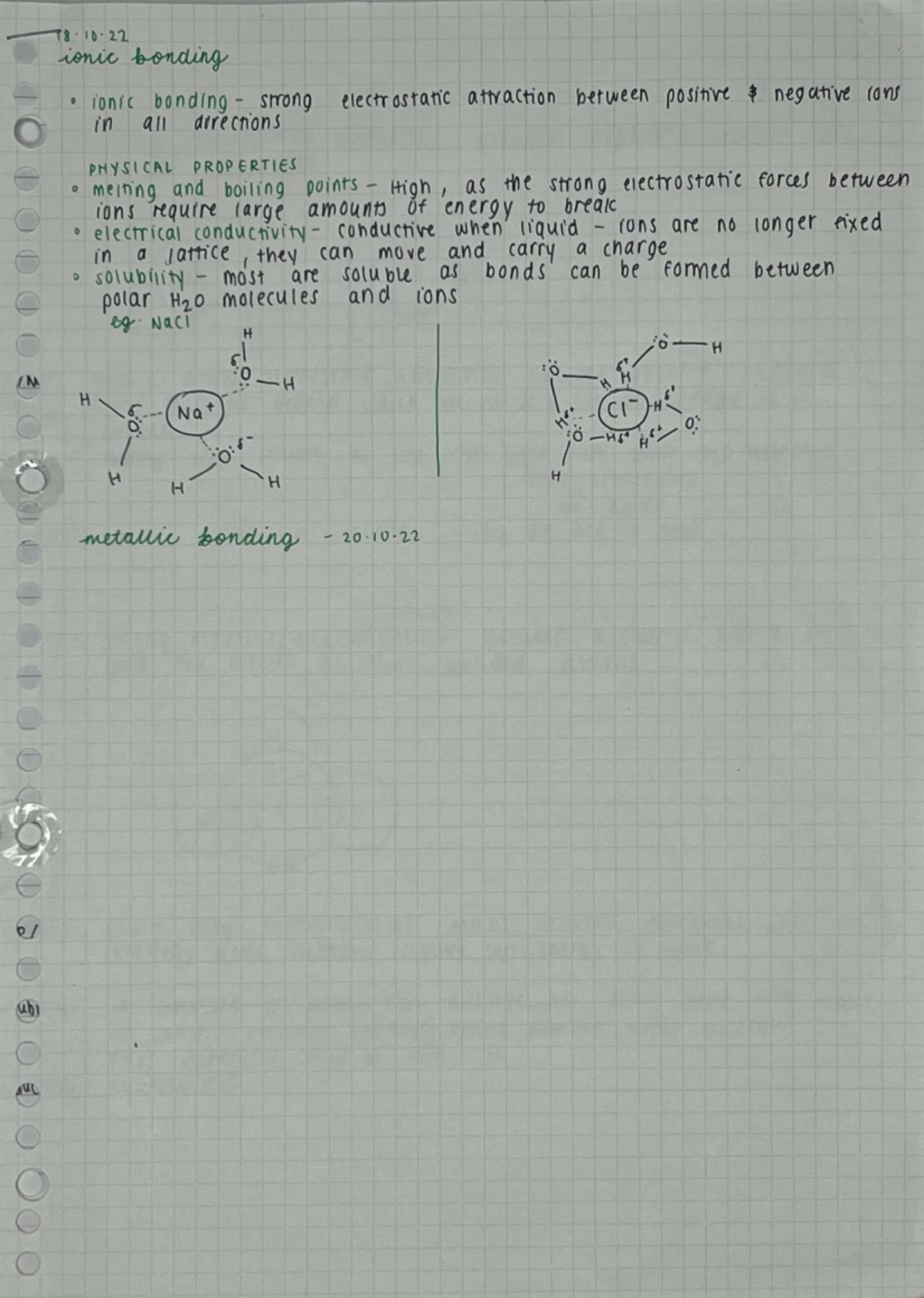 Ionic Bonding Overview - 18.10.22 Chemistry Notes - Studocu