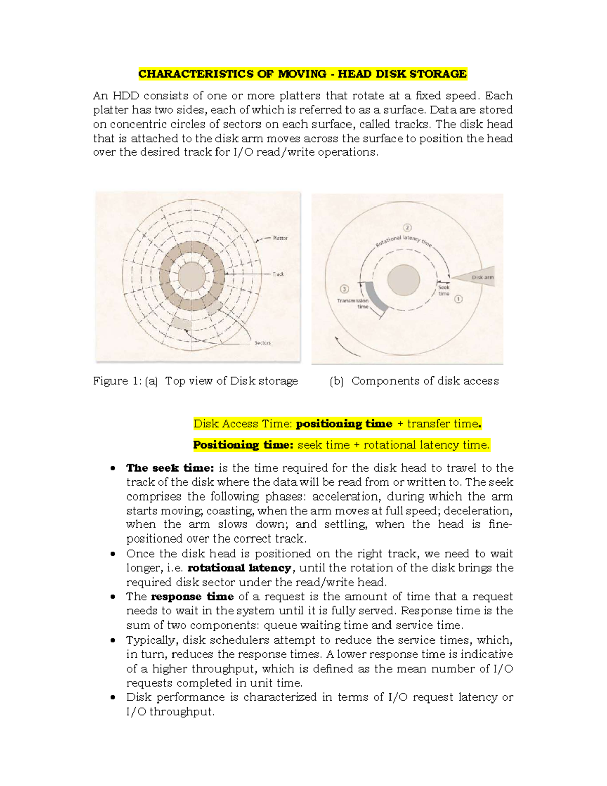Rotational-Optimization - CHARACTERISTICS OF MOVING - HEAD DISK STORAGE ...
