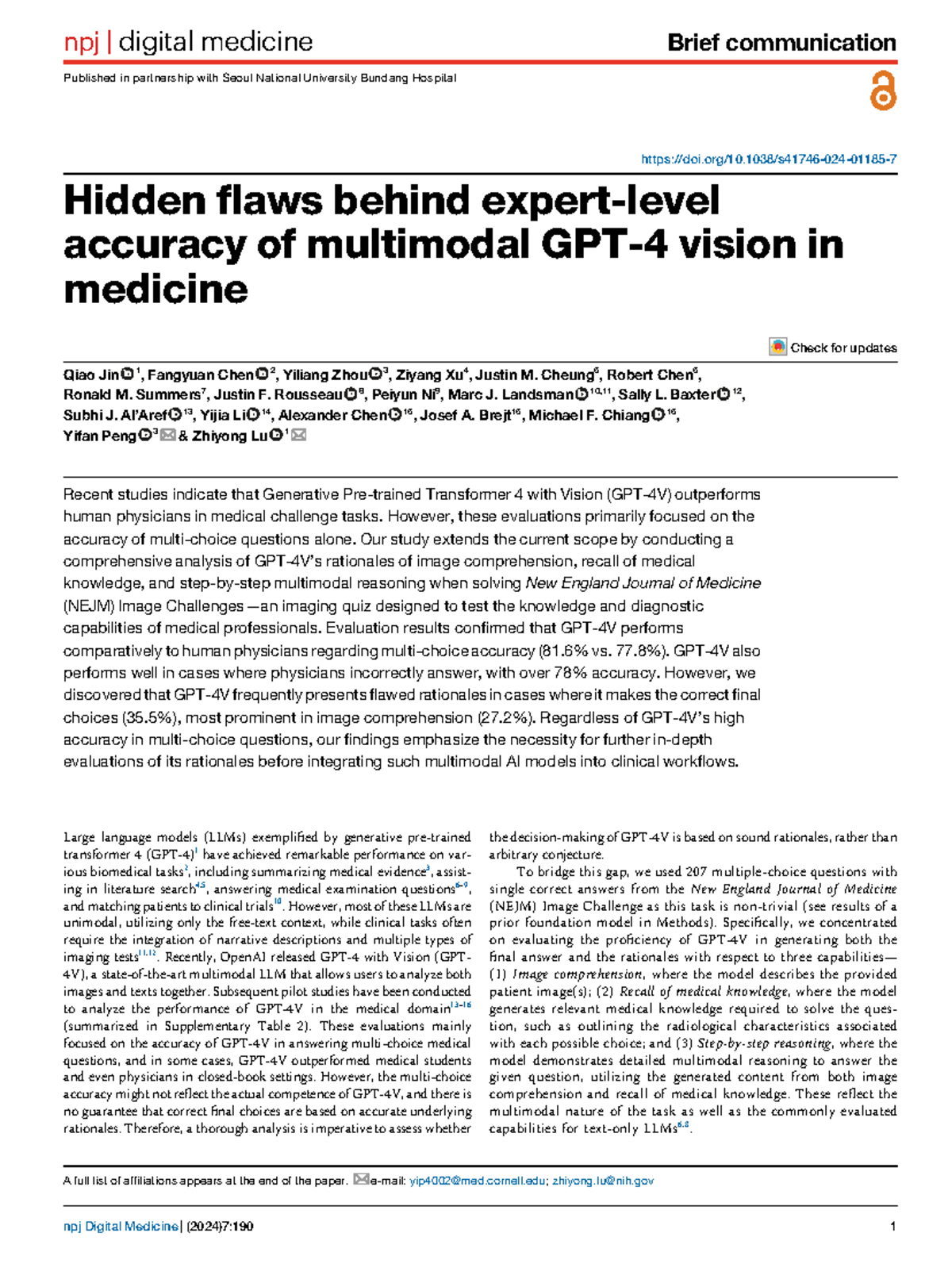 S41746 024 01185 7 - Evaluating Multimodal AI in Medical Imaging Tasks ...