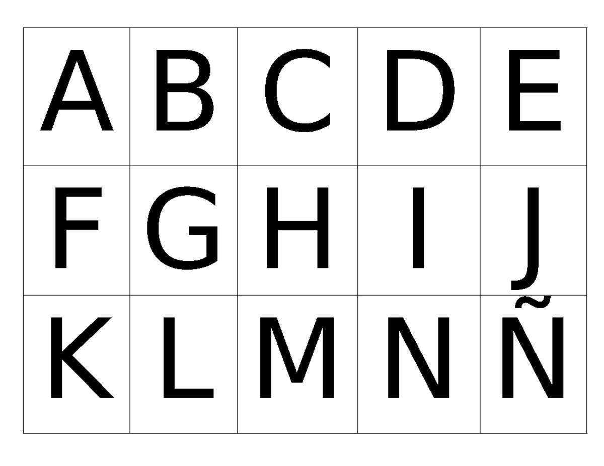 Abecedario - letras mayusculas - Castellano - P W T Z - Studocu