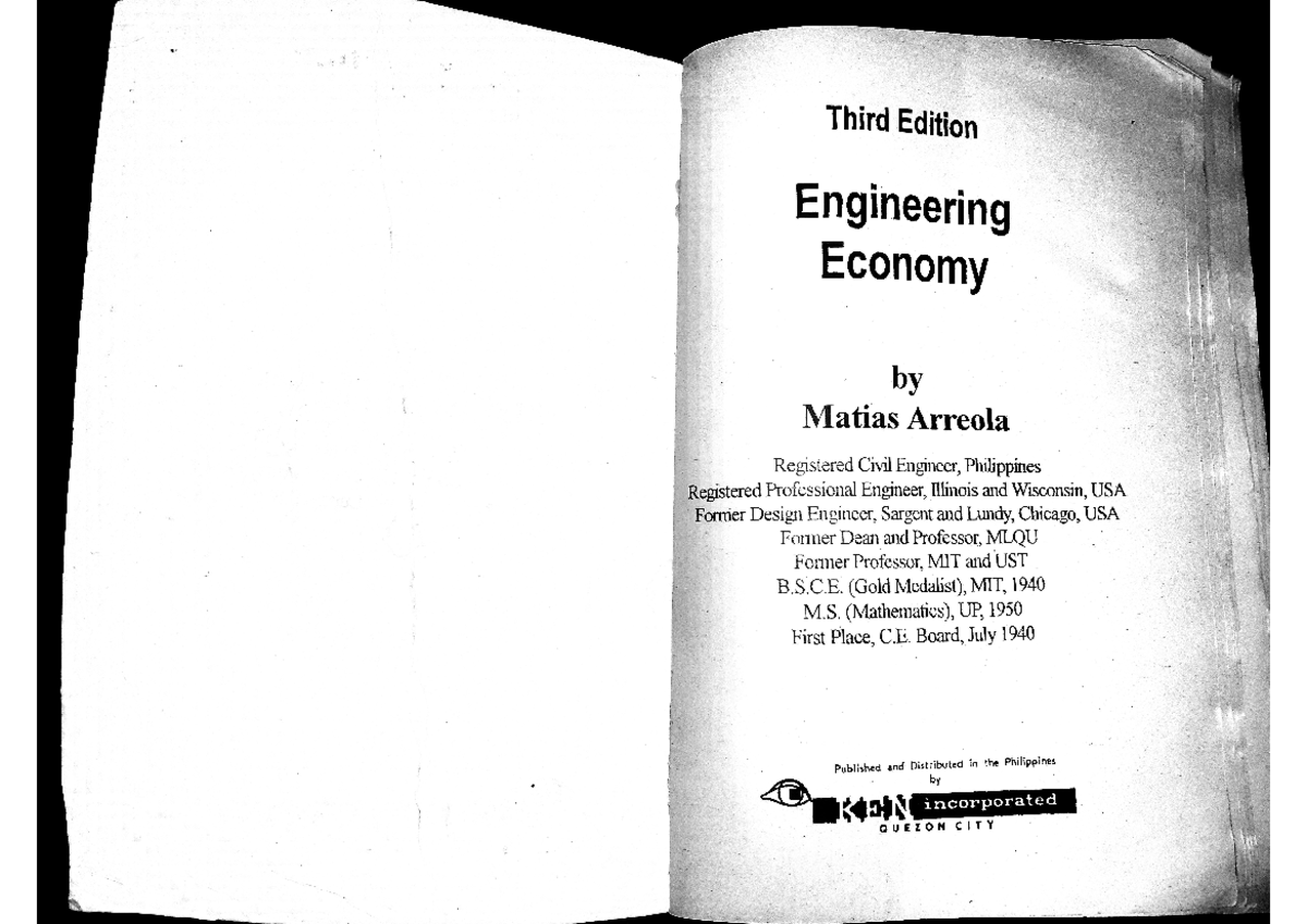 ECON 11 - Comprehensive Overview of Chapters 1 to 3 in Eng. Economy ...