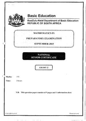 NATIONAL CERTIFICATE MATHEMATICS N3 Exam Paper (16030143) - February ...