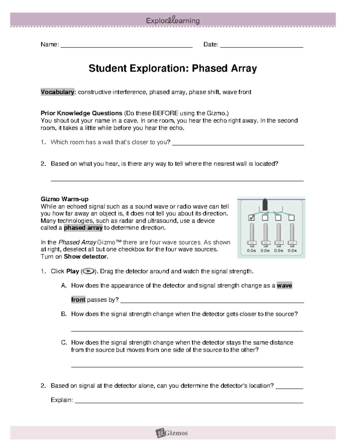 Grade 12 Physics: Phased Array Exploration Assignment - Studocu