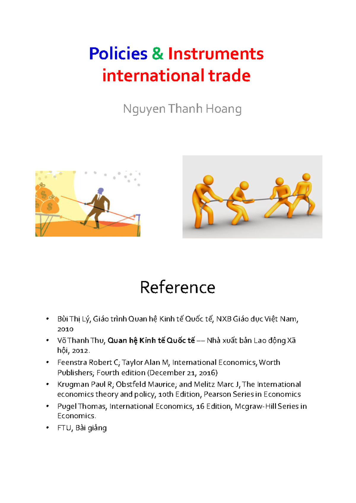 4 IER Trade Policy Instruments: International Trade Overview - Studocu
