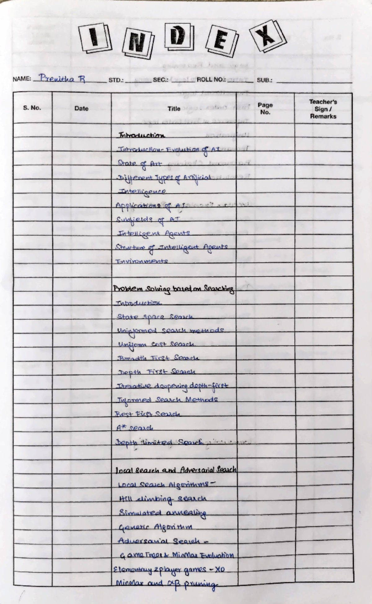 Artificial Intelligence (AI) Notes: Concepts, Algorithms, and ...