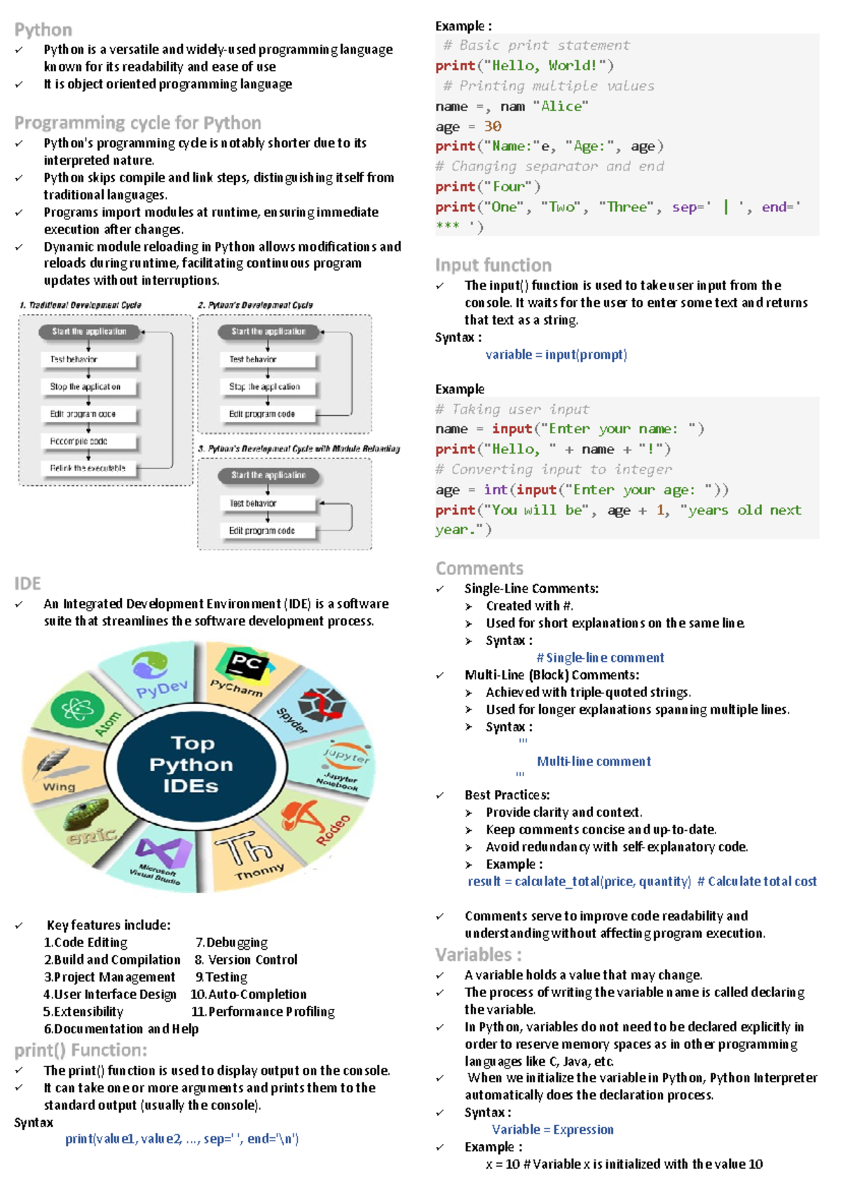 Python (PYTHON101) Programming Basics and Best Practices - Studocu