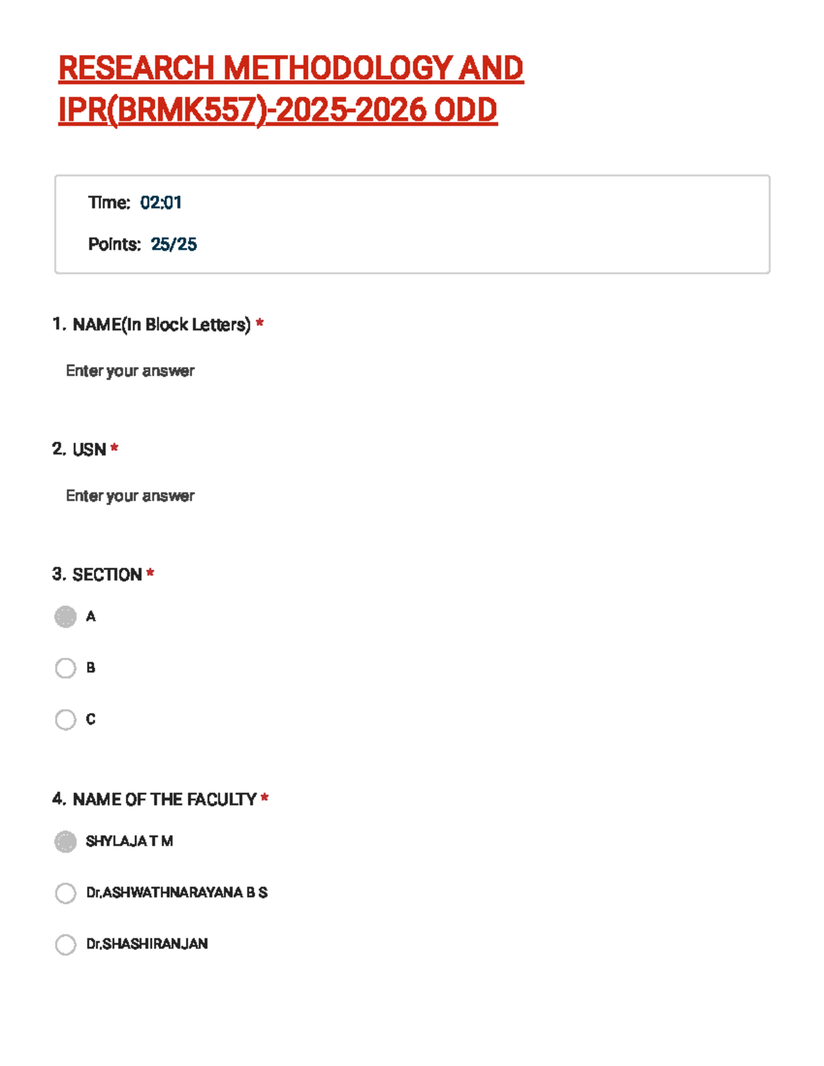 Research Methodology and IPR (BRMK557) - ODD Semester 2025-2026 - Studocu