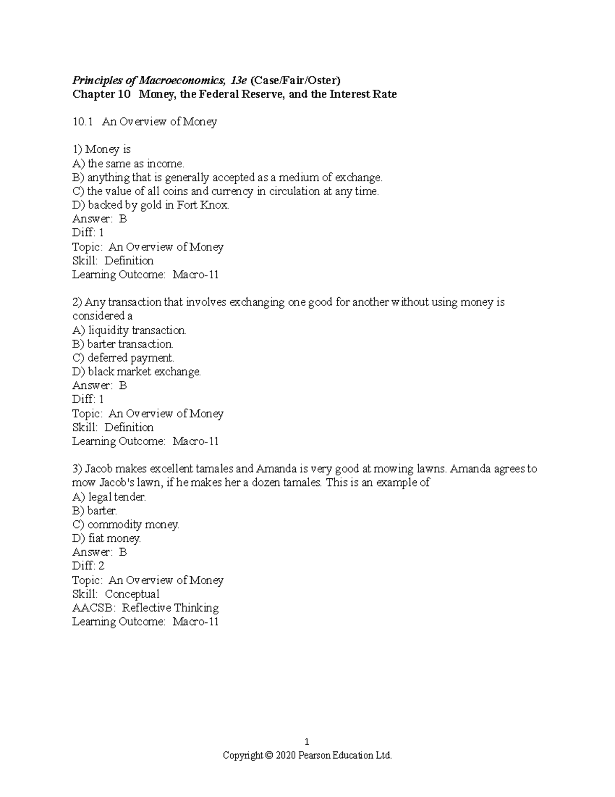 Chapter 10 - Test banks - Principles of Macroeconomics, 13e (Case/Fair ...