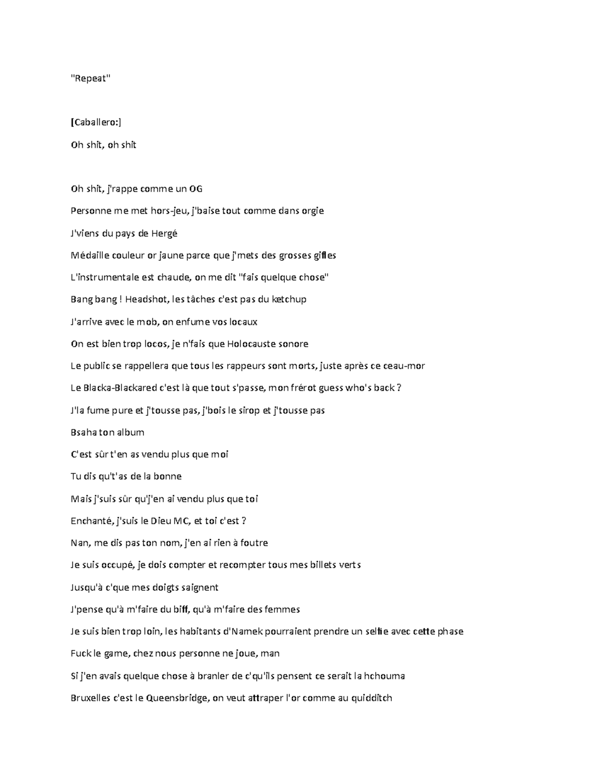 Repeat - Lecture Notes 2: Analyzing Rap Lyrics and Techniques - Studocu