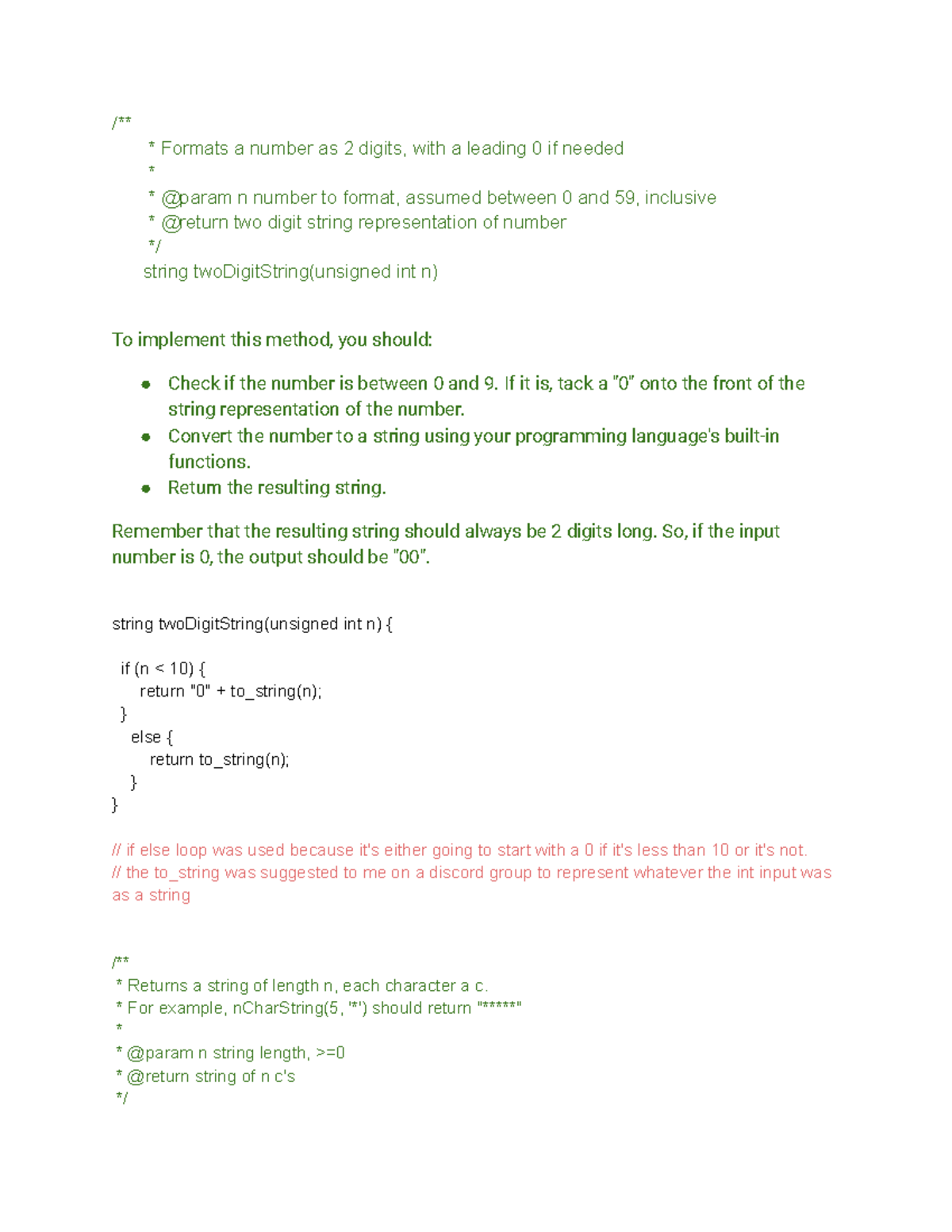 C++ Clock Code Implementation for Sense Tool - Function Details - Studocu