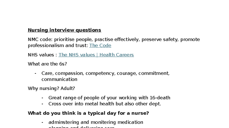 NMC Code: Nursing Interview Questions & Insights for Aspiring Nurses ...
