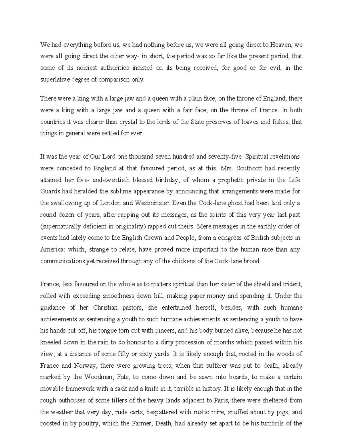 A Tale of Two Cities: Chapter 1 - The Period of Revolution - Studocu