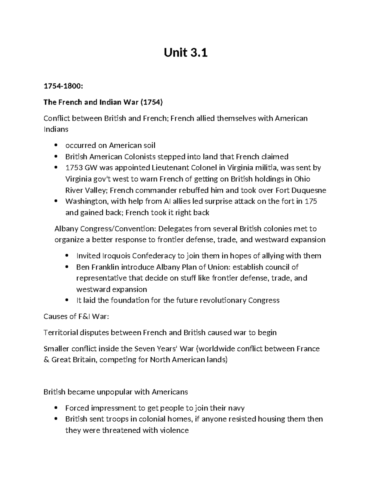 Historical Analysis of the U.S. Constitution: 1787-1800 - Unit 3. 1754 ...