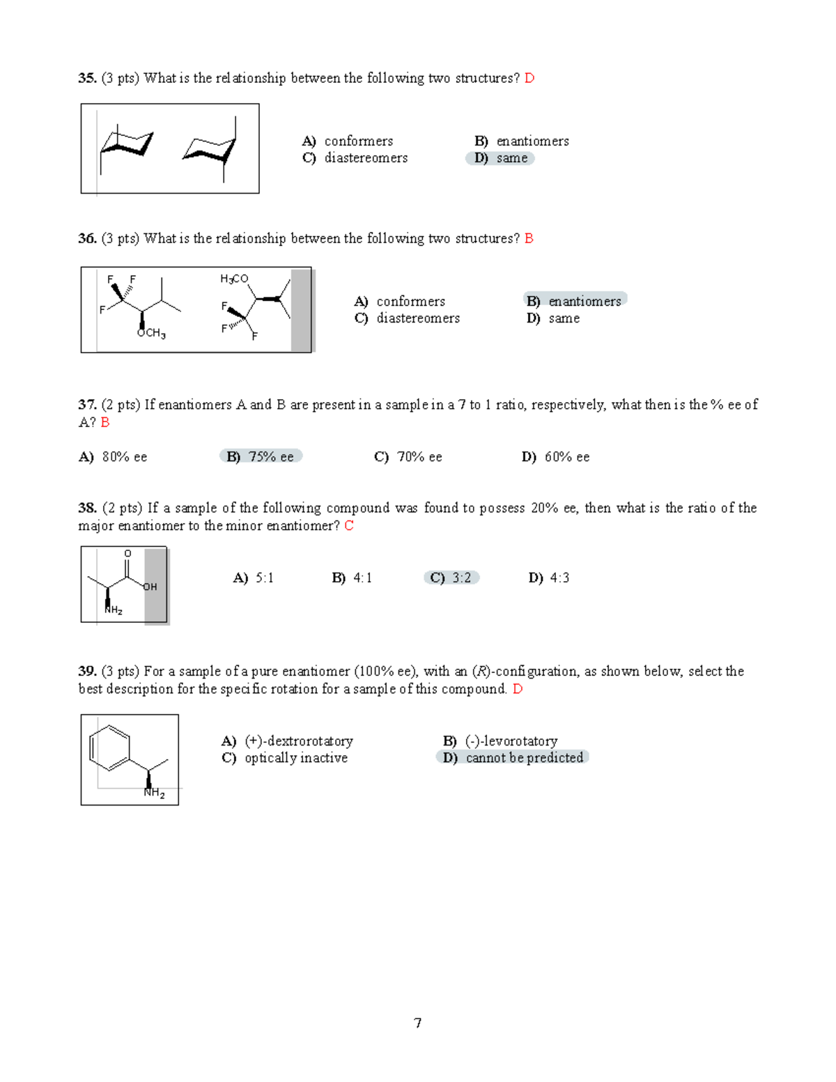 Exam 2 Spring 2022 - Answer Key 4 - 7 35. (3 pts) What is the ...