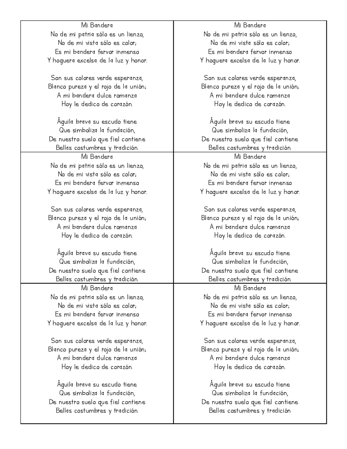 Mi Bandera: Poesía sobre la Identidad y Tradición Cultural - Studocu