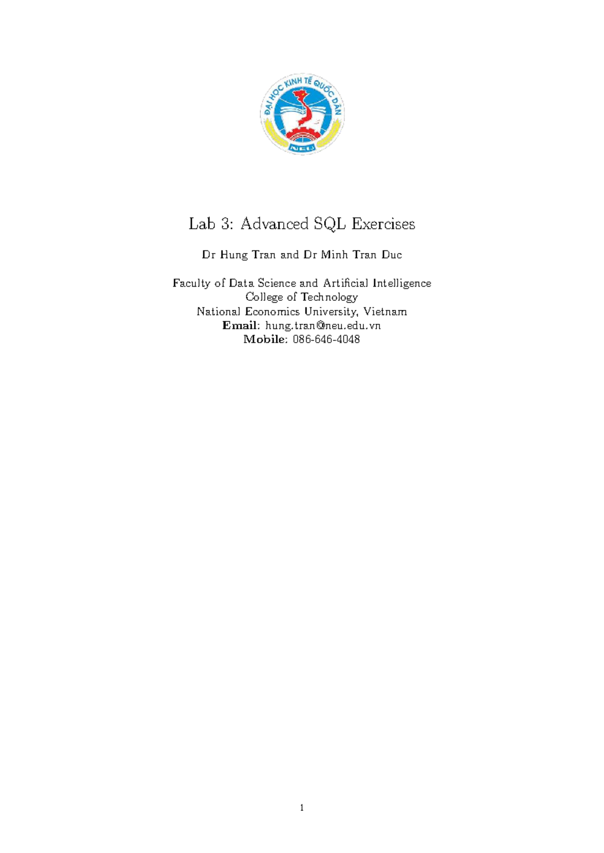 Lab 3: Advanced SQL Exercises for DBMS - Classicmodels Database - Studocu