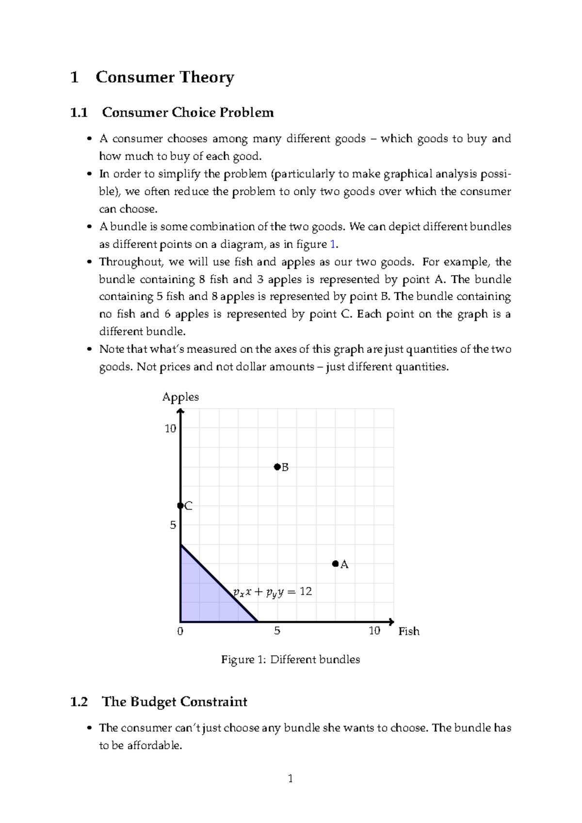 Consumer Theory Notes: Understanding Choice, Budget Constraints ...