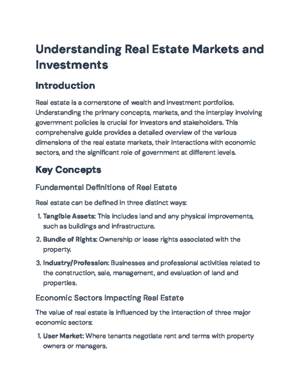 Comprehensive Guide to Understanding Real Estate Markets and ...
