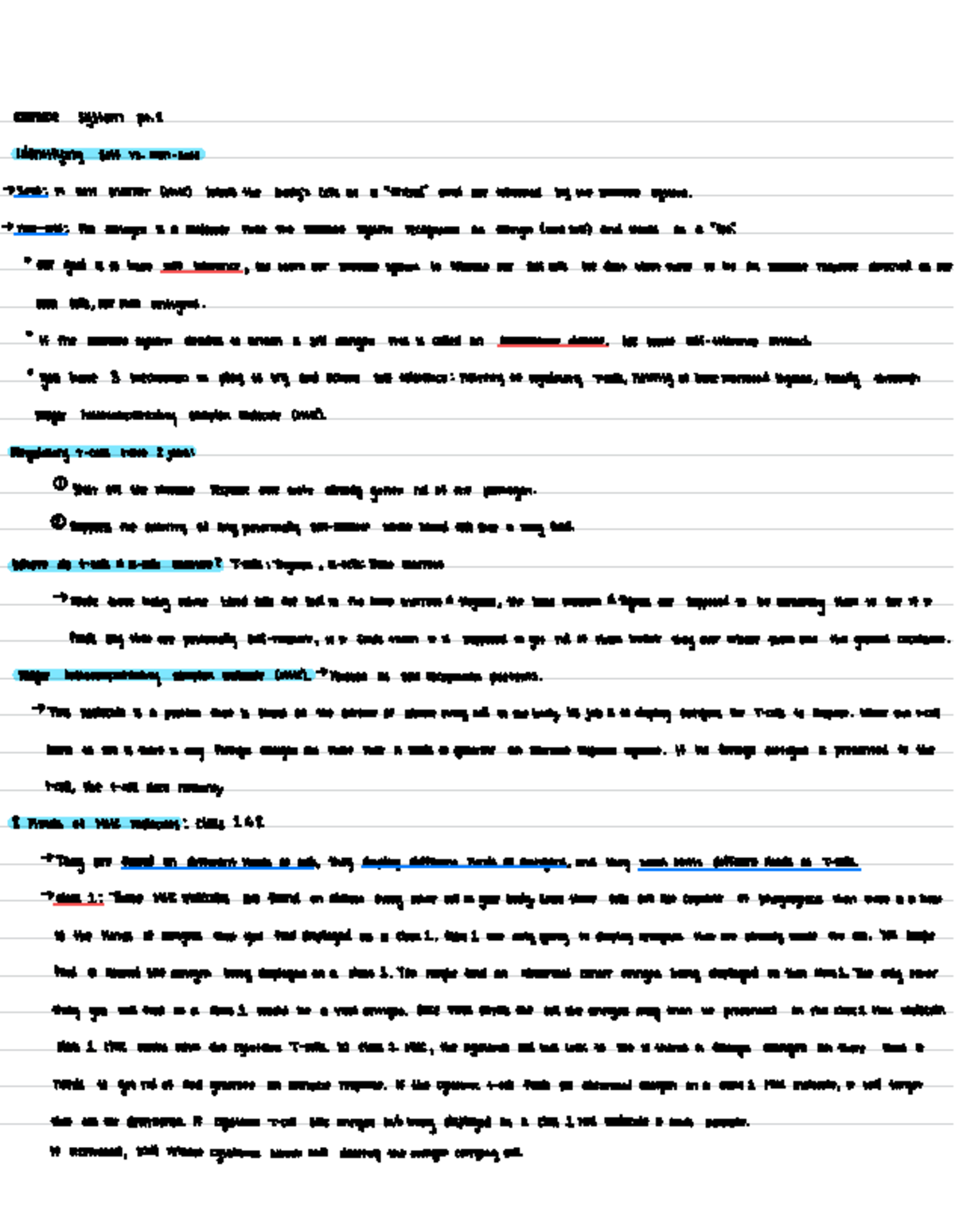Immune System Pt 2 - Lecture notes. - Immune system pt. 2 Identifying ...