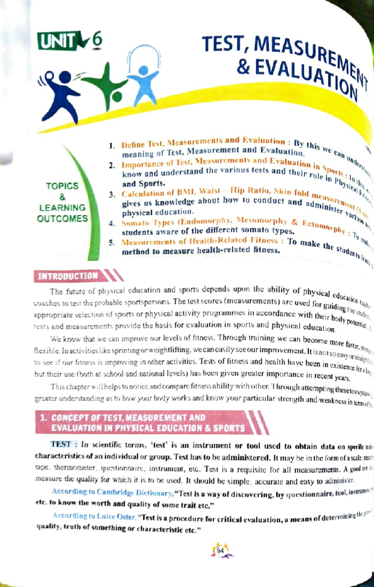 Ch 6 - Test, Measurement & Evaluation in Physical Education - Studocu