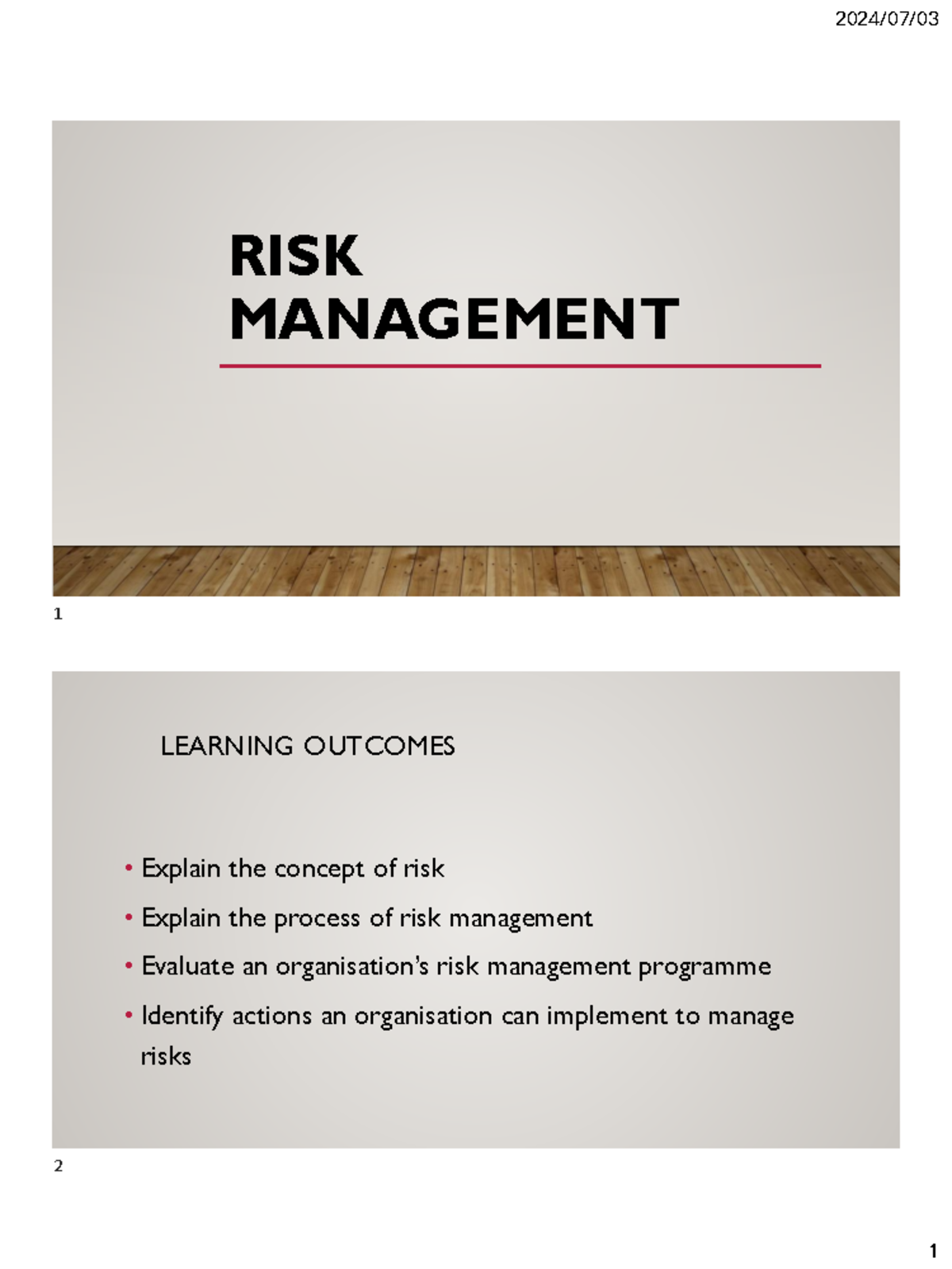 Risk Management Strategies: Key Concepts and Processes - Studocu