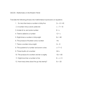 Mathematical-Language-2 - Four Basic Concepts There are four basic concepts considered in - Studocu
