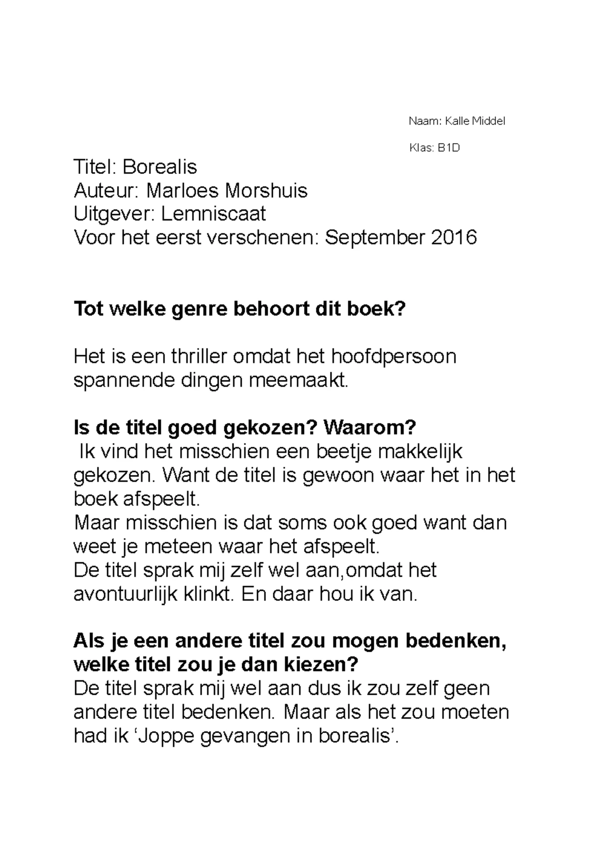 Boekverslag 1: Analyse en Inzichten van 'Pijn' door Mel Wallis de Vries ...