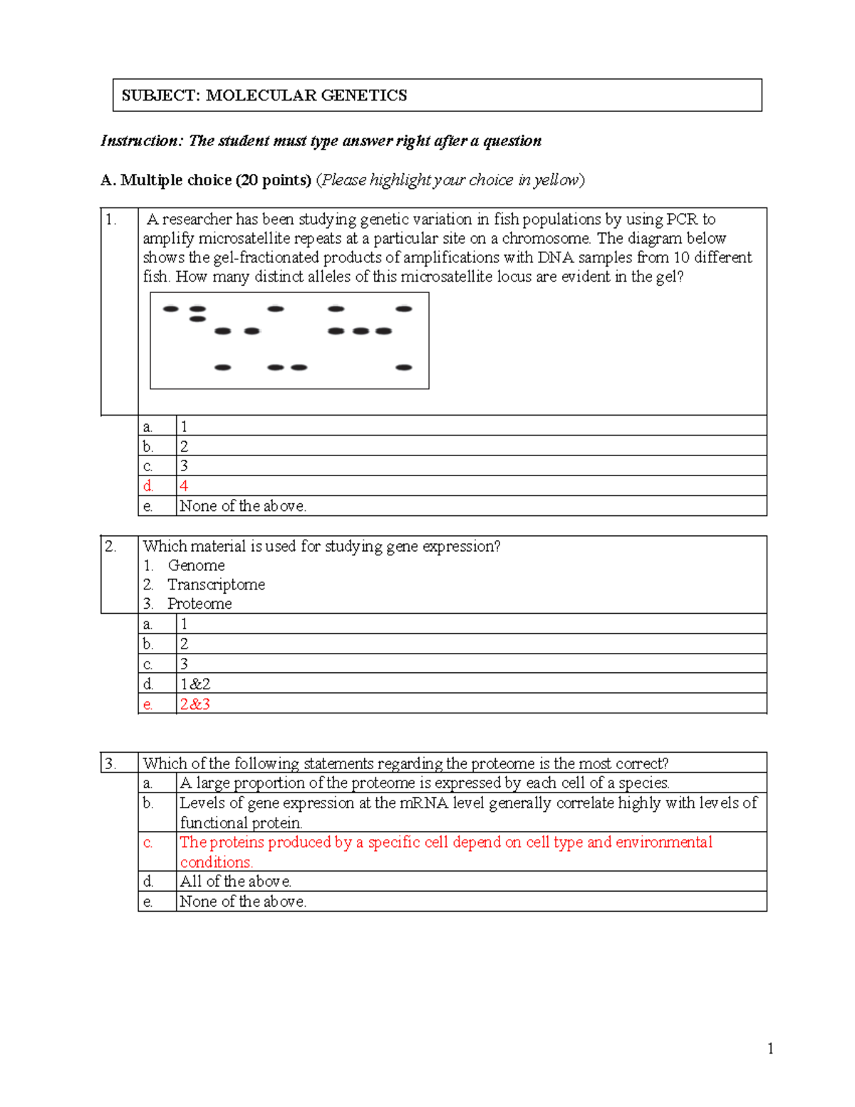 Molecular Genetics MOLECULAR GENETICS Final Exam Study Guide - Studocu