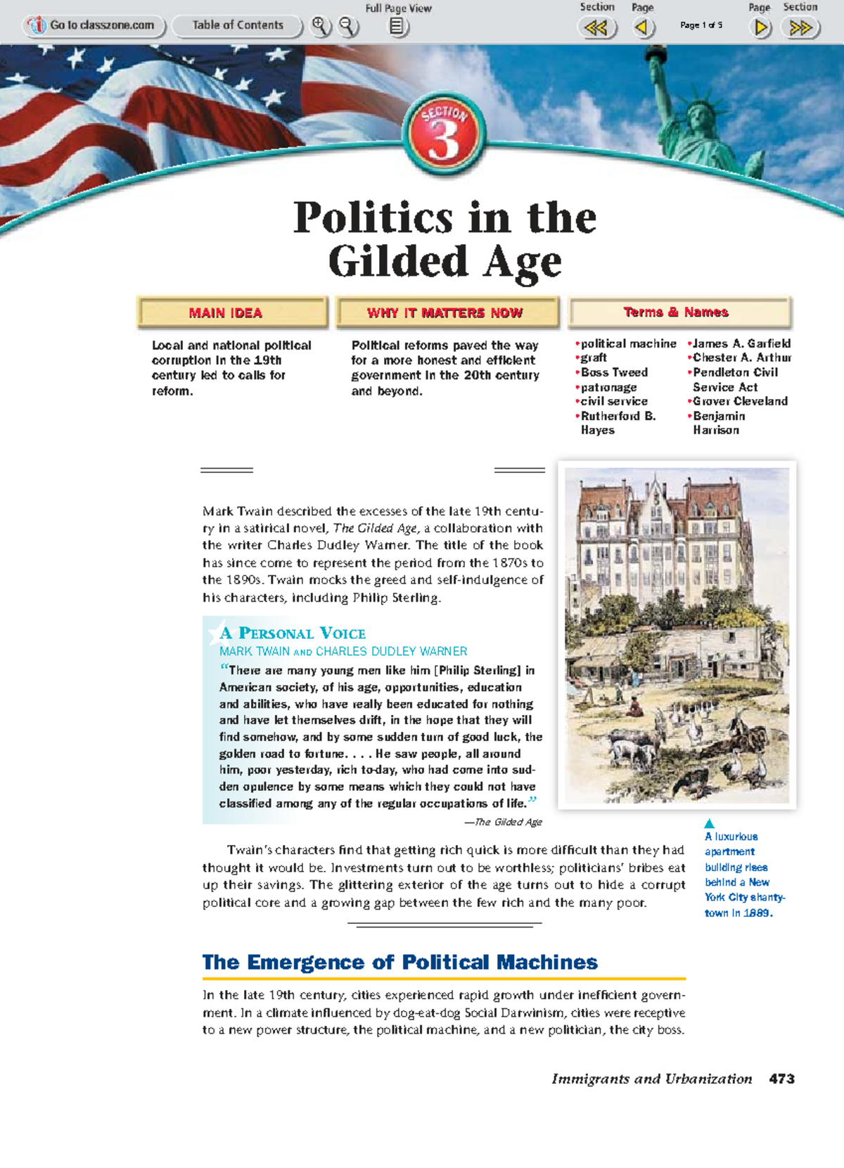 Ch 15: Politics in the Gilded Age - Corruption and Reform - Studocu