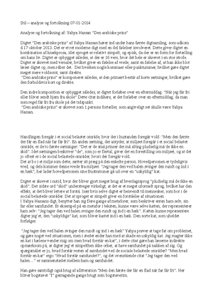 Analyse og fortolkning - Din disposition – de punkter, du skal omkring Det er det med grønt 1 ...