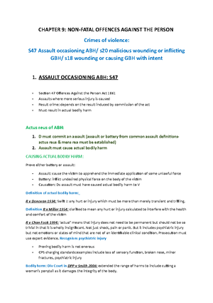 Section 18 Wounding Causing GBH with intent - Section 18: Wounding ...