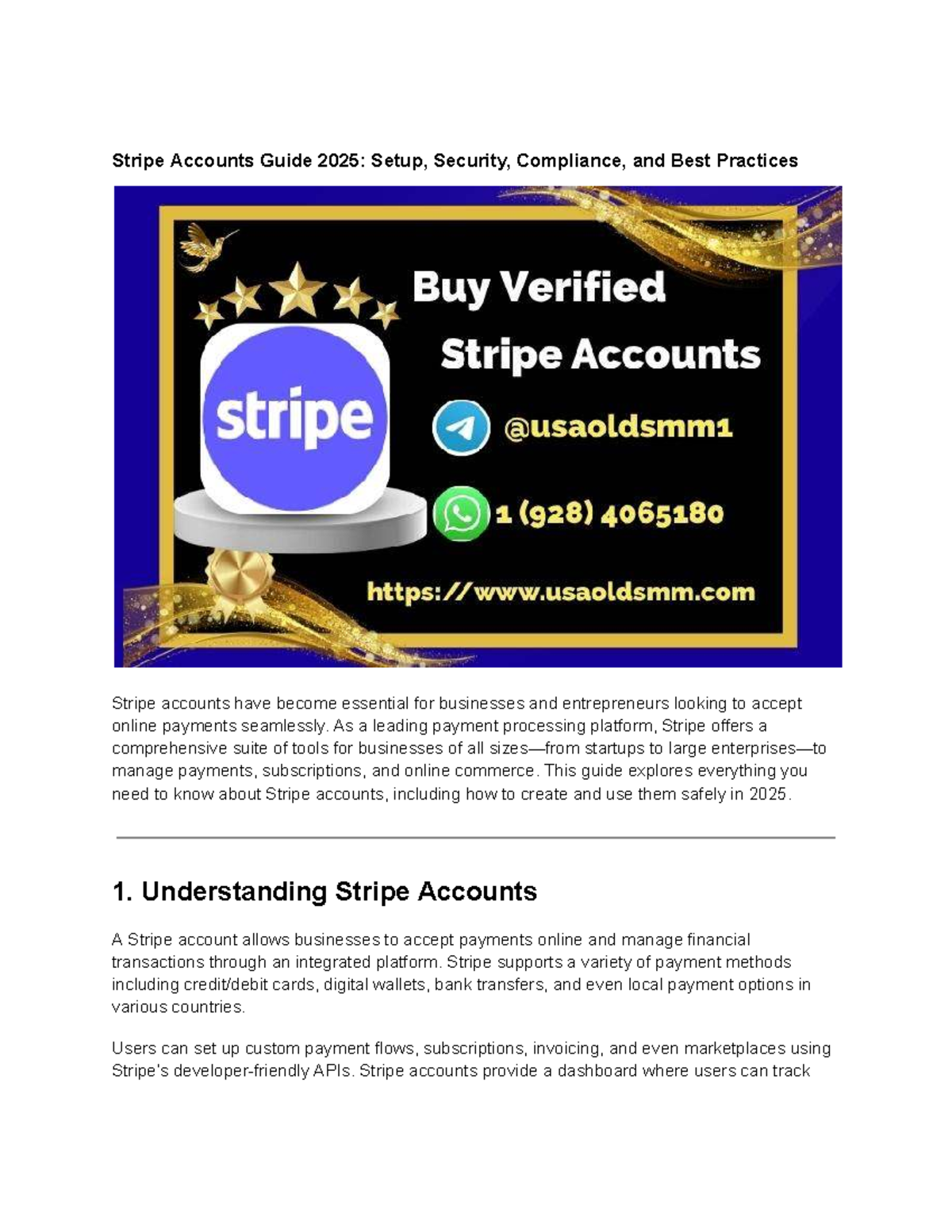 Stripe Accounts Guide 2025: Setup, Security & Compliance Best Practices - Studocu