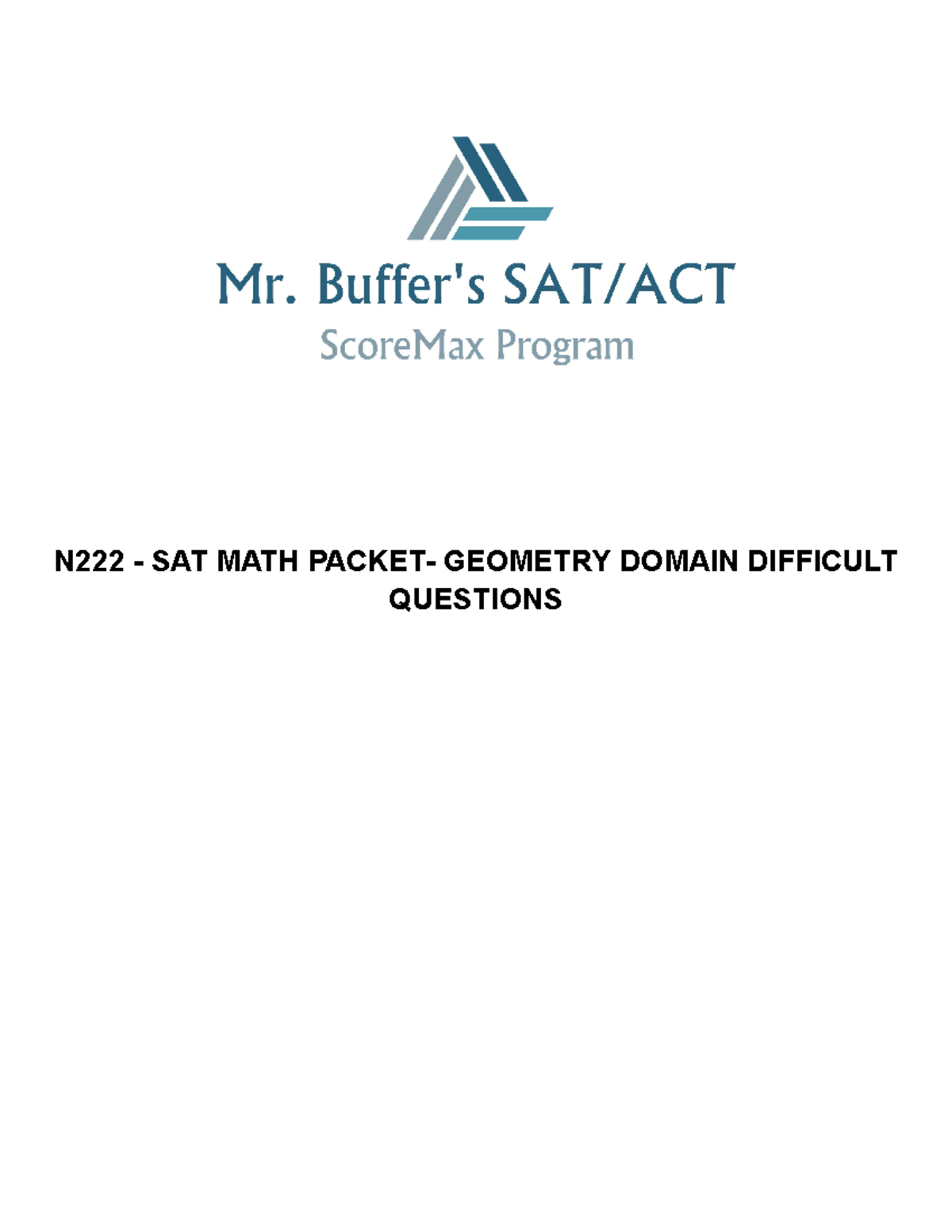 N222 Combined Packet Questions Geometry Difficult - N222 - SAT MATH ...