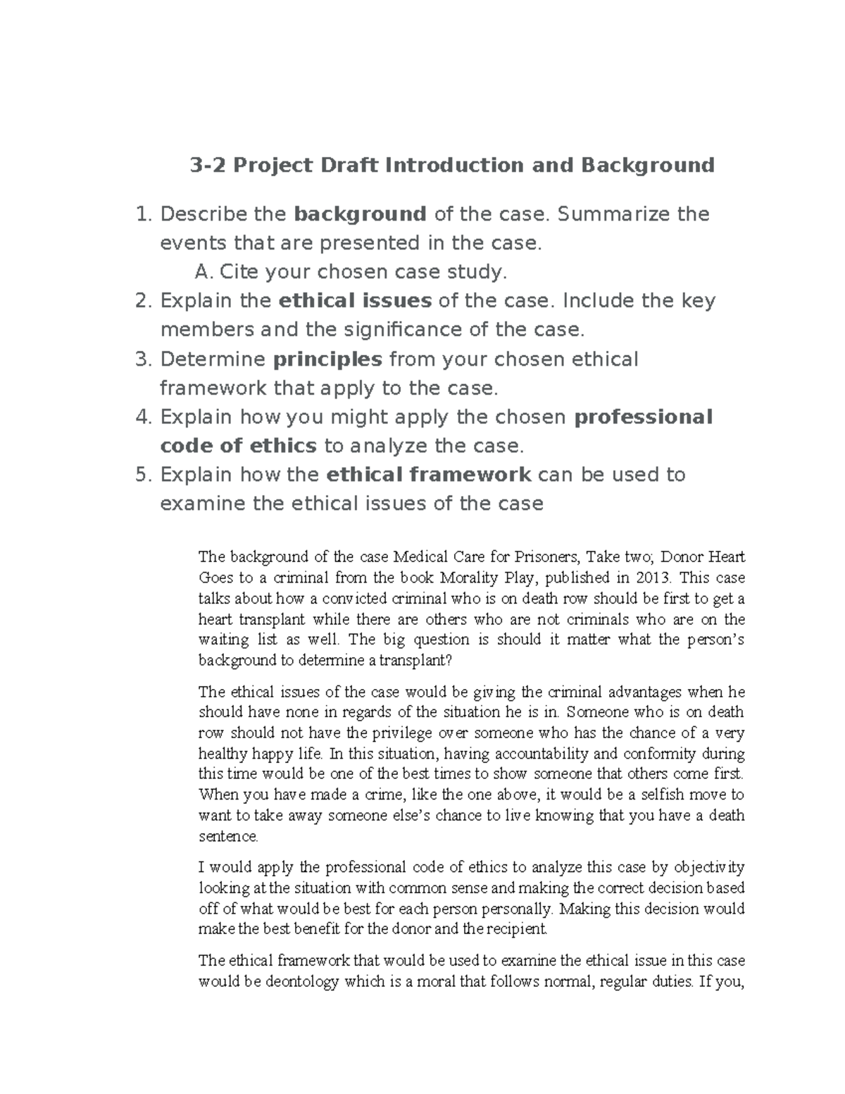 Module 3 Project - Analyzing Ethical Issues in Healthcare - Studocu