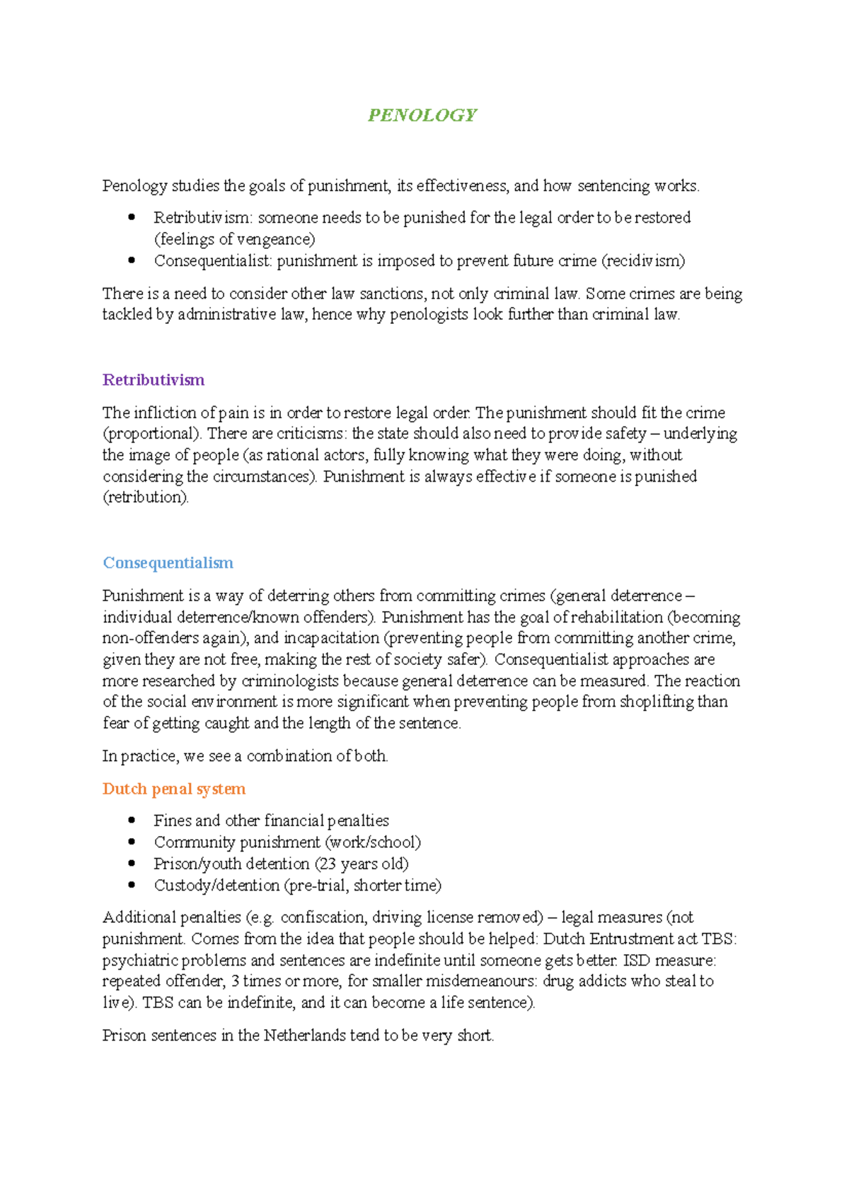 PENO 101: Comprehensive Overview of Penology Theories and Practices ...