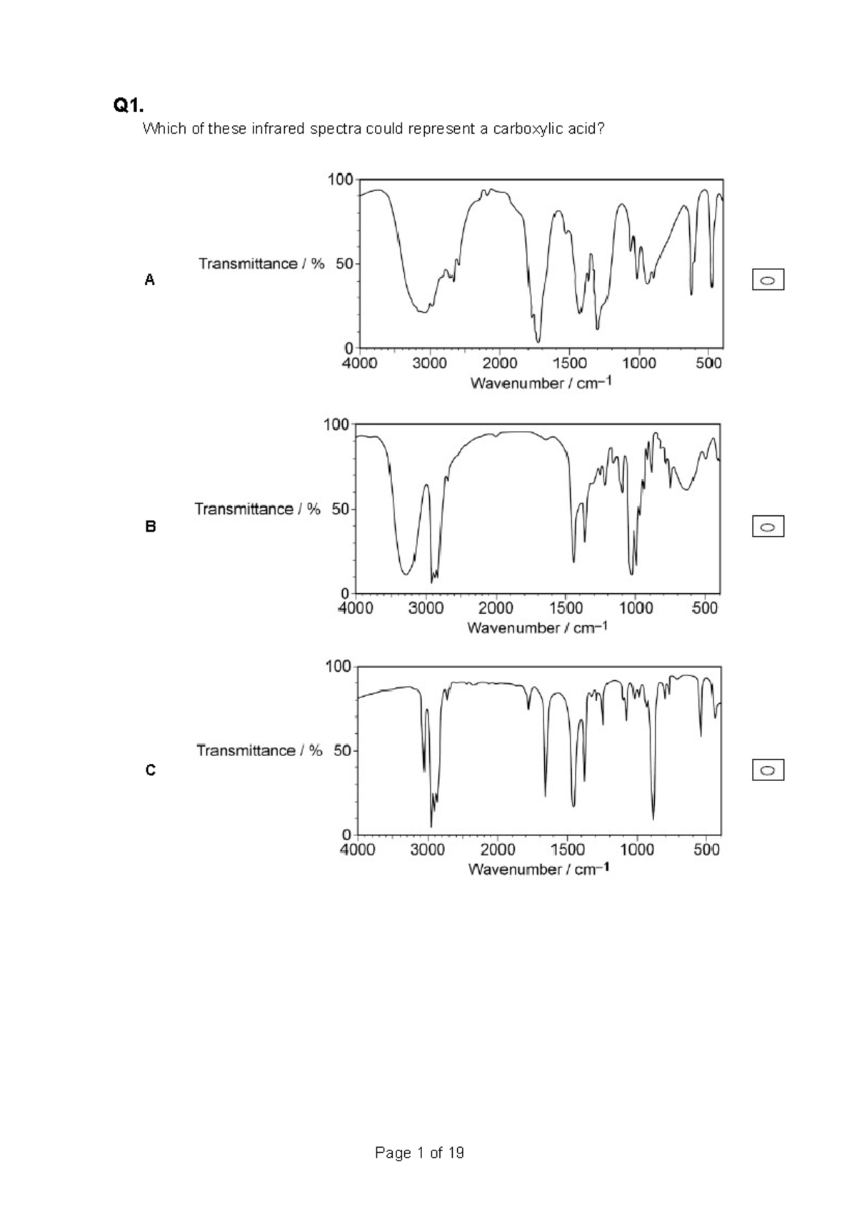 Infrared Spectroscopy Questions and Analysis - Chem 101 - Studocu