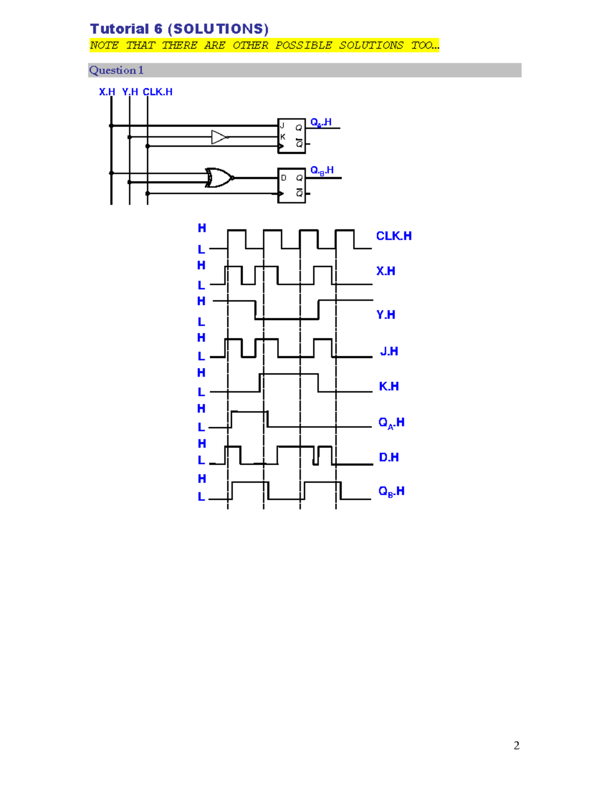 EE2026 Tutorial 6 Solutions - Complete Guide 2025 - Studocu