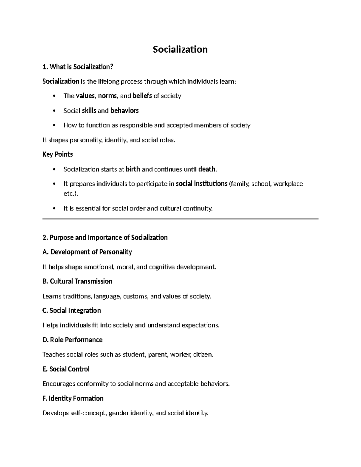 Socialization: Understanding Its Importance and Key Agents - SOC101 ...
