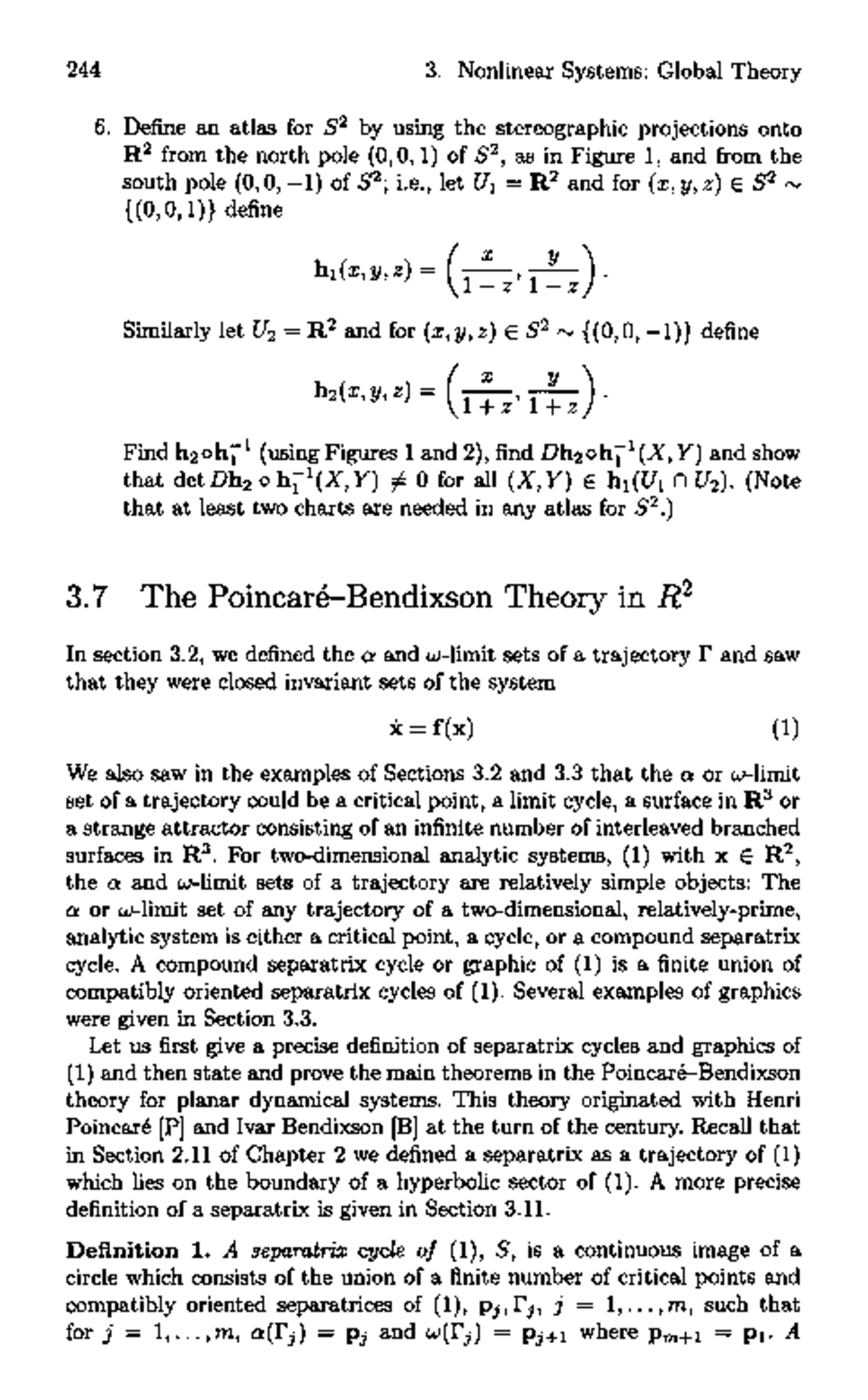 Nonlinear Systems: Global Theory - Section 3.8 Notes 244 - Studocu