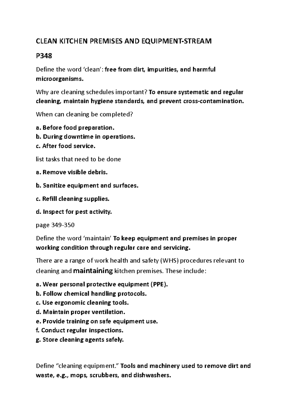 Clean Kitchen Premises AND Equipment - Jake Ruan - CLEAN KITCHEN ...