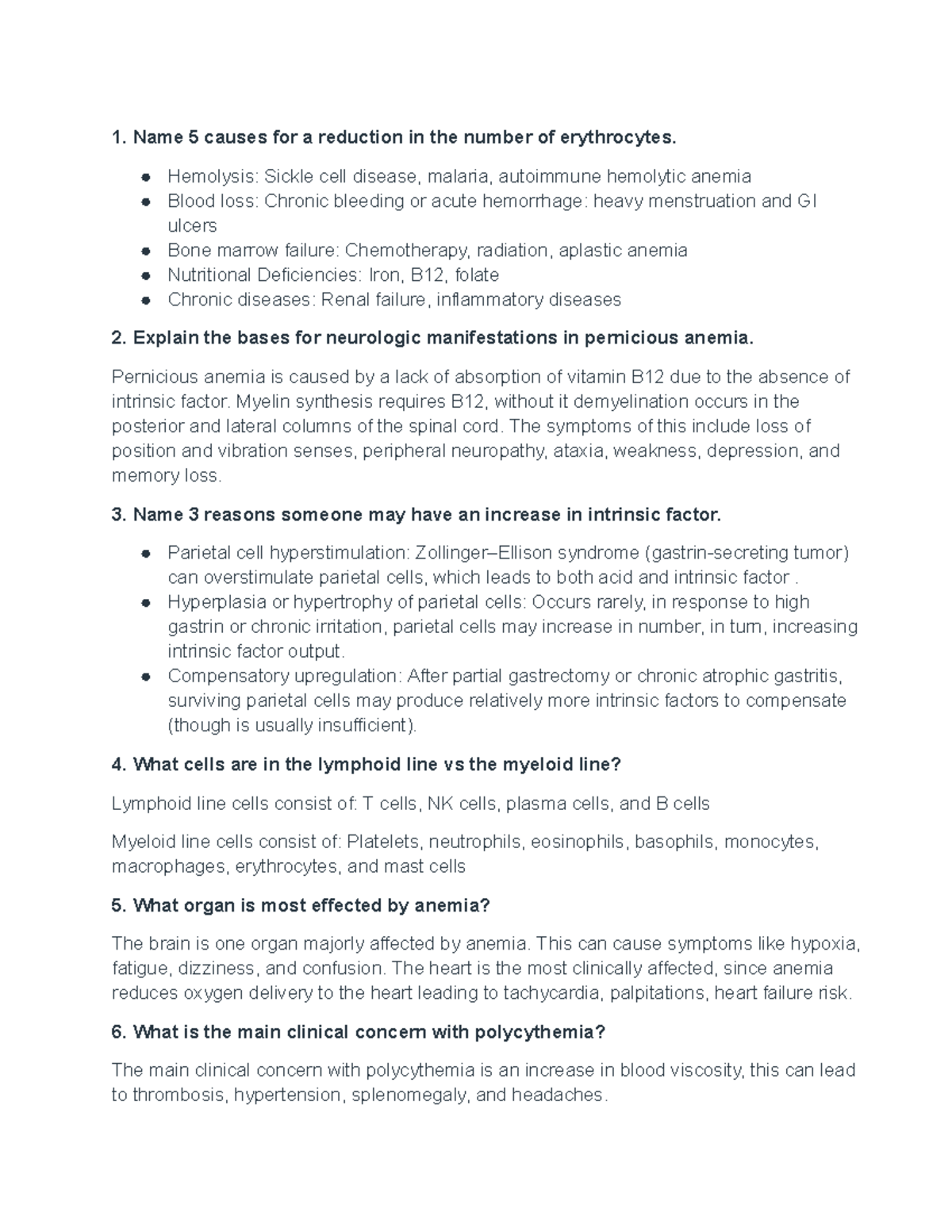 Interactive Learning #4: Anemia, Lymphoma, & Leukemia Concepts - Studocu