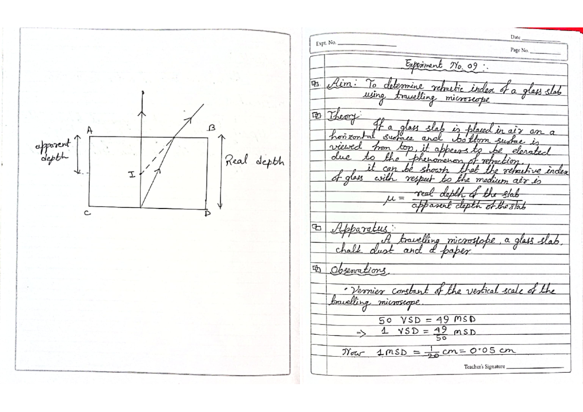 Physics exp no 9 new - Date Expt. No. Page No. Experiment No. 09: DD ...