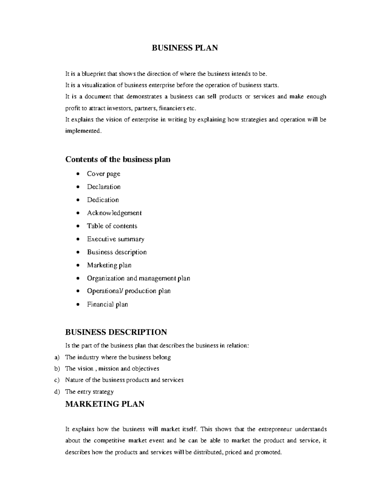 Business PLAN Notes - MGT 101: Comprehensive Guide to Starting Mutungi ...