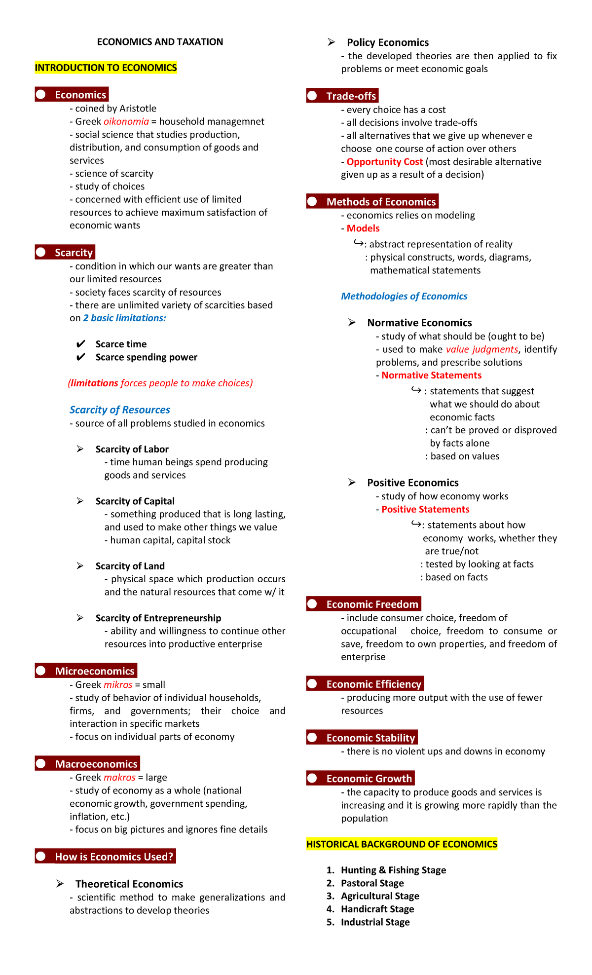 ECON 101: Introduction to Economics - Key Concepts and Theories - Studocu