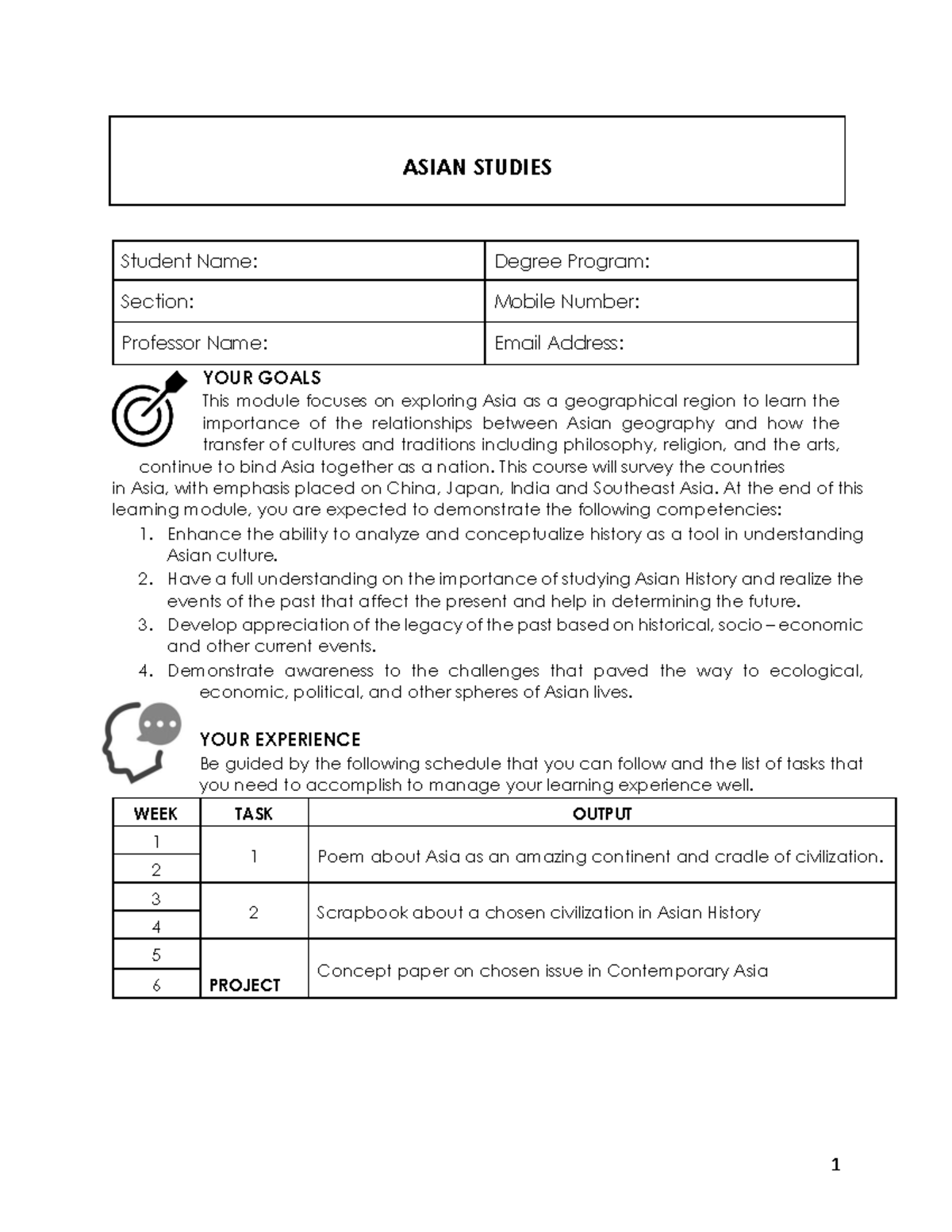 Asian Studies Module - Studocu