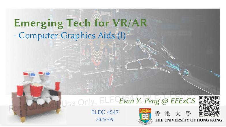 ELEC 4547 Emerging Tech in Computer Graphics Overview - Studocu