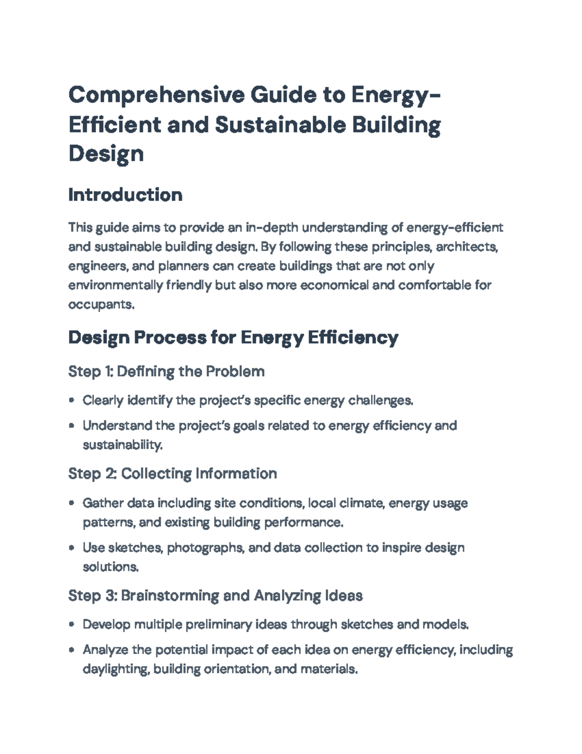 Guide to Energy-Efficient and Sustainable Building Design Strategies ...