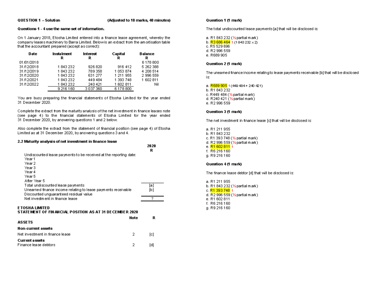 BAC 300 Final Exam 2021 Q1 Solutions - Business Accounting Insights ...
